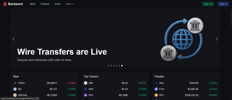 Backpack Exchange Overview | ICO Rankings